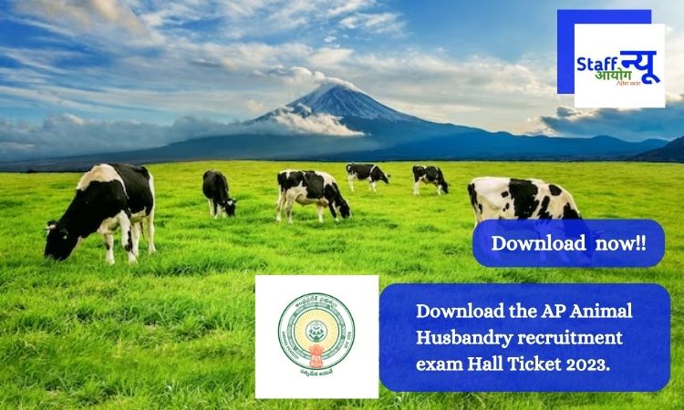 Download the AP Animal Husbandry recruitment exam Hall Ticket 2023 - sscnr