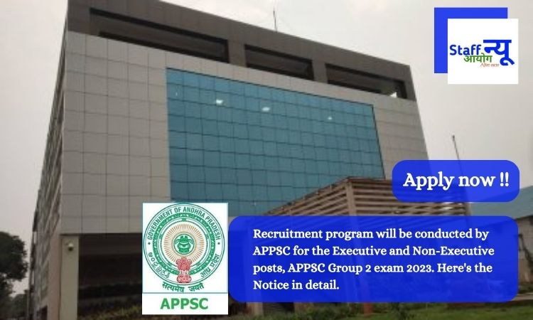 A recruitment program will be conducted by APPSC for the Executive and ...