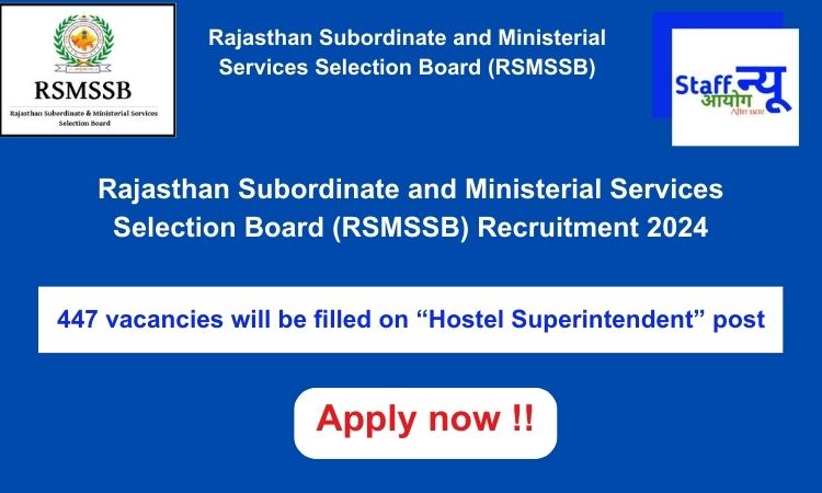 Rajasthan Subordinate and Ministerial Services Selection Board (RSMSSB ...