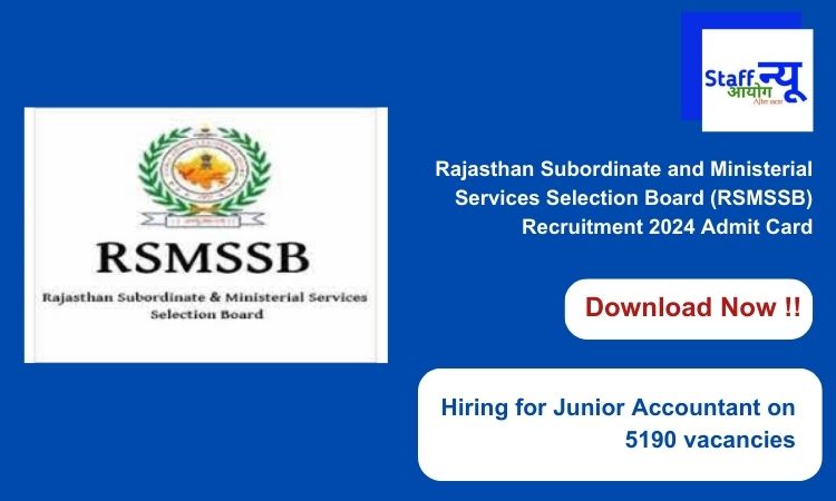 Rajasthan Subordinate and Ministerial Services Selection Board (RSMSSB ...